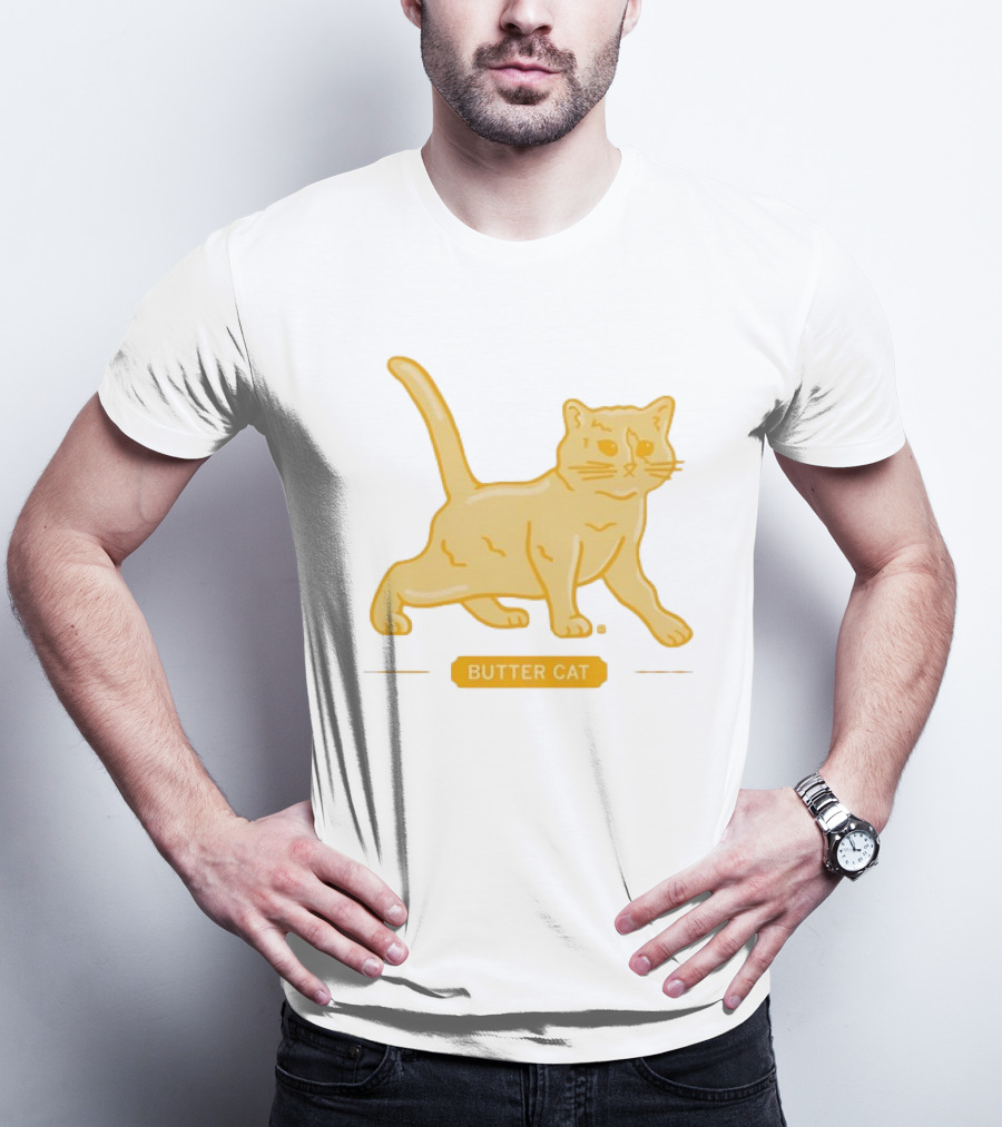 Butter Cat Animal Kitten Playful T-Shirt