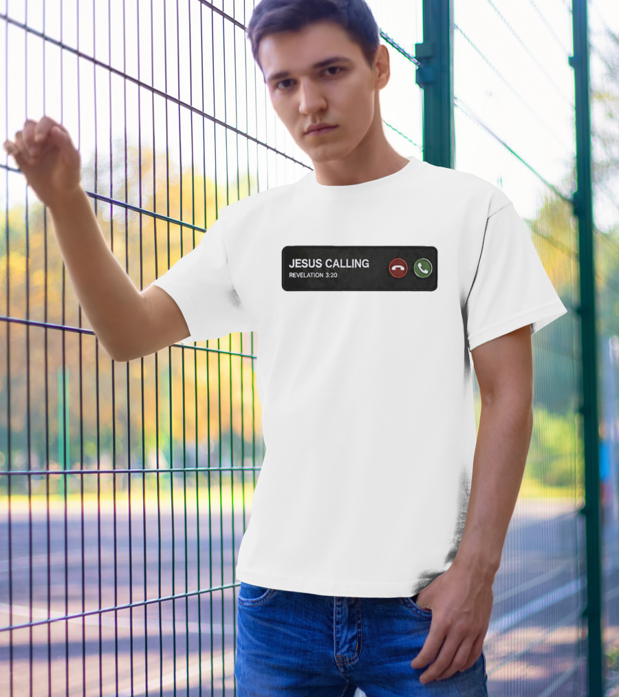 Jesus Calling Revelation 3 20 Christian Phone T-Shirt