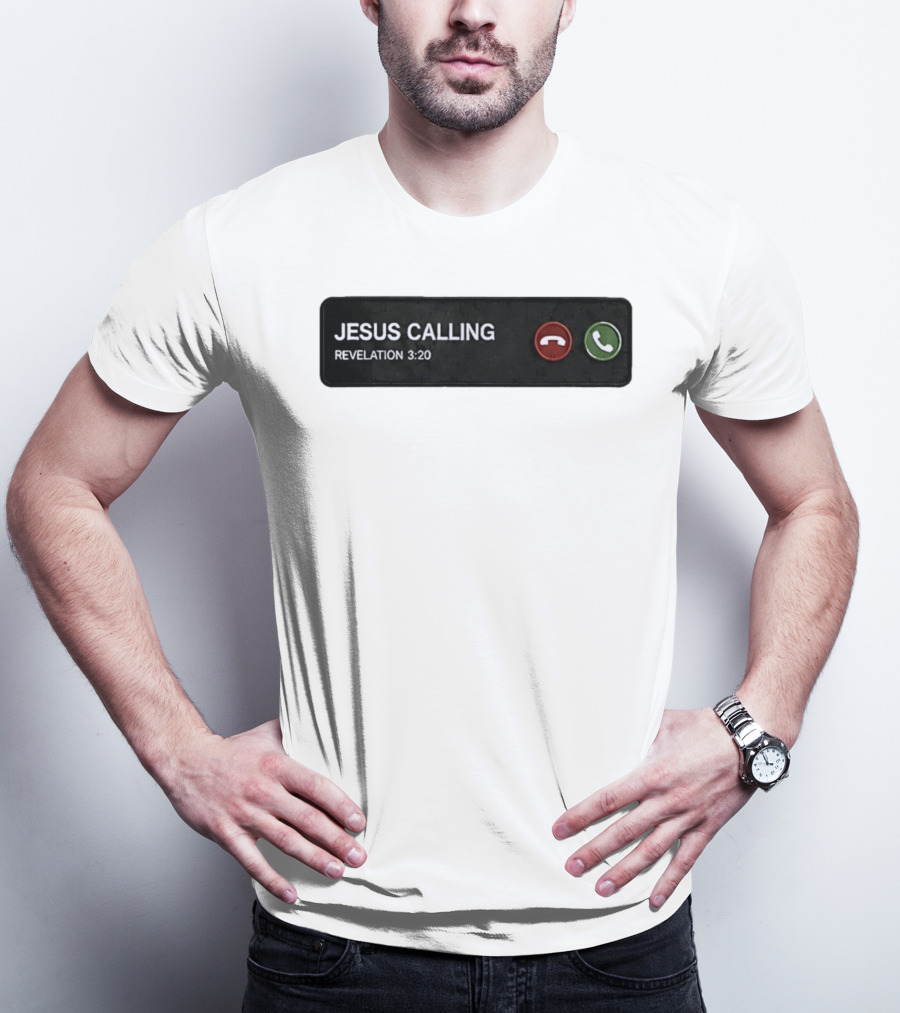 Jesus Calling Revelation 3 20 Christian Phone T-Shirt