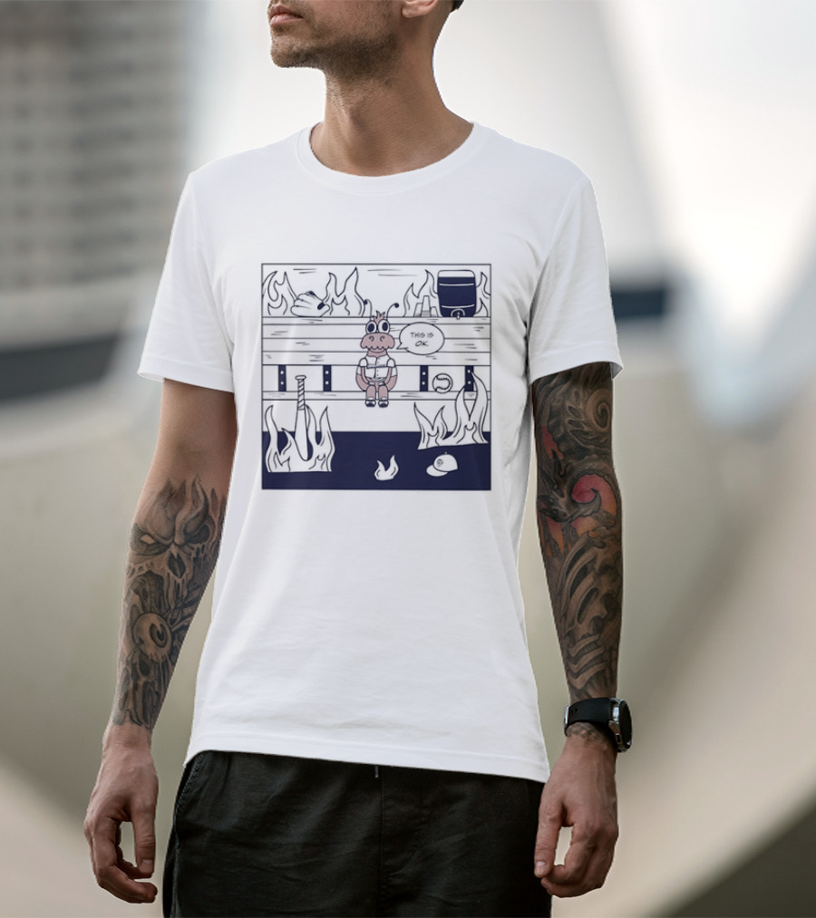 Philadelphia Phillies Baseball Meme This Is Fine T-Shirt