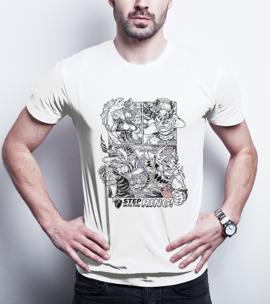 Classic Step Into The Ring Street Fighter Ken Vs Ryu Showdown T-Shirt