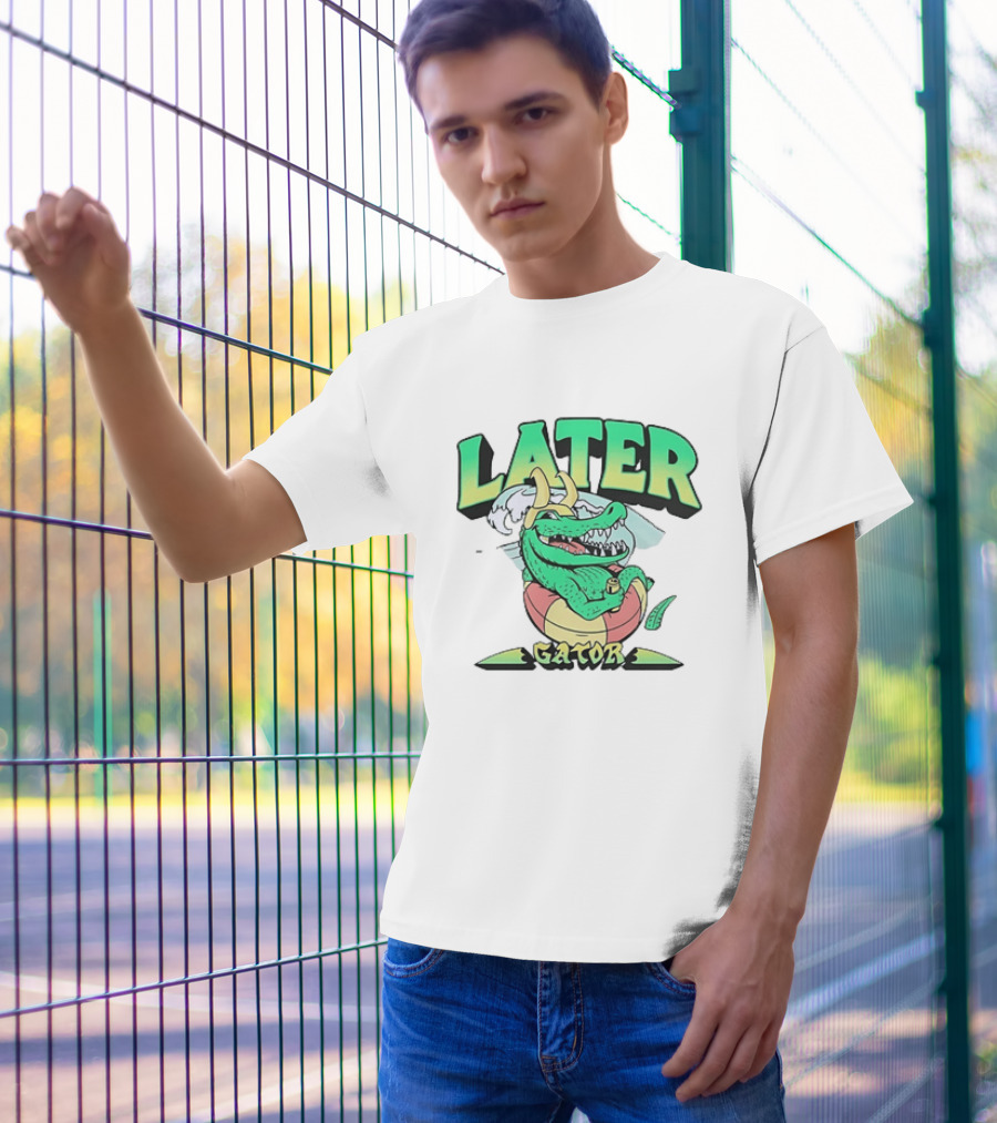 Later Gator Loki Alligator Marvel Disney Plus Floating Relaxation T-Shirt