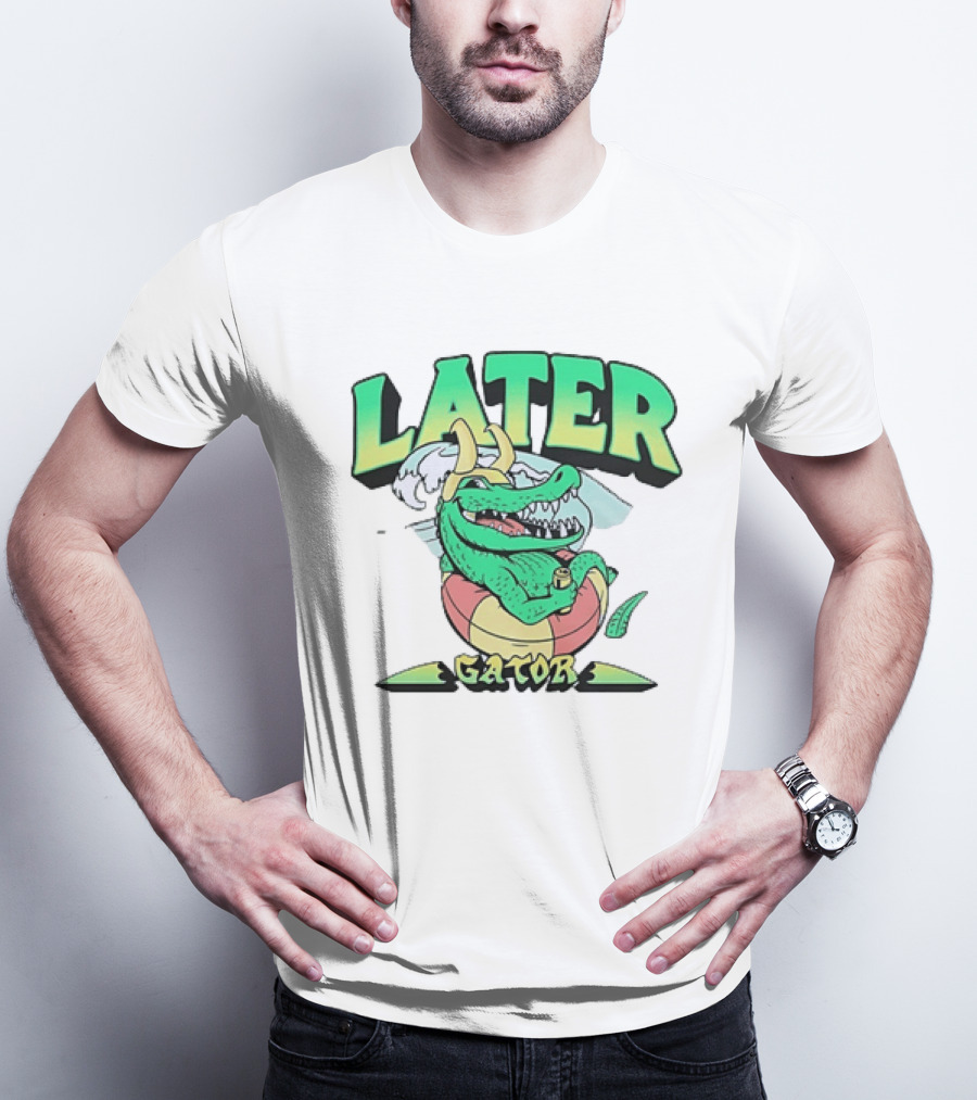 Later Gator Loki Alligator Marvel Disney Plus Floating Relaxation T-Shirt