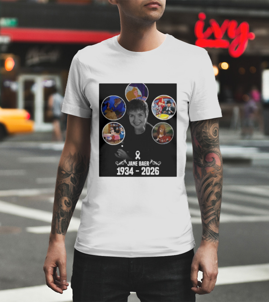 Jane Baer 1934 2026 Beauty And The Beast Sleeping Beauty Dumbo Mary Poppins Fox And The Hound Mickey Mouse T-Shirt