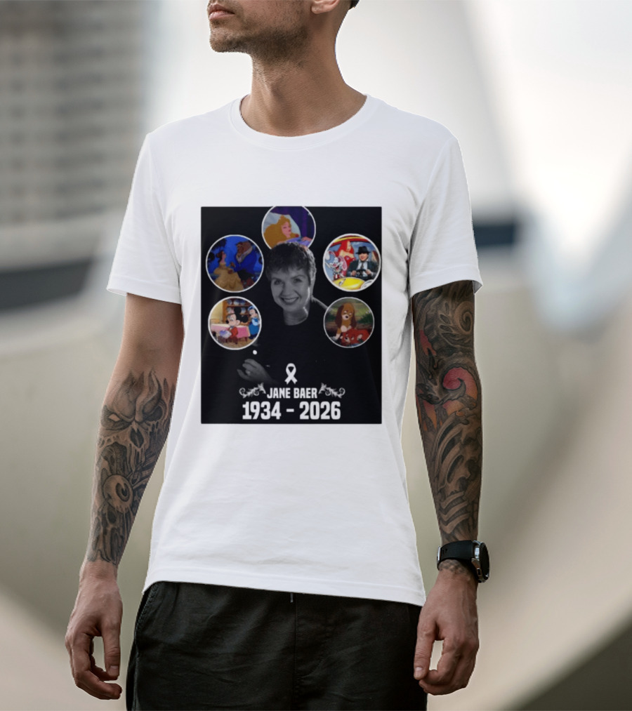 Jane Baer 1934 2026 Beauty And The Beast Sleeping Beauty Dumbo Mary Poppins Fox And The Hound Mickey Mouse T-Shirt