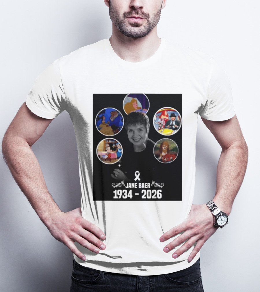 Jane Baer 1934 2026 Beauty And The Beast Sleeping Beauty Dumbo Mary Poppins Fox And The Hound Mickey Mouse T-Shirt