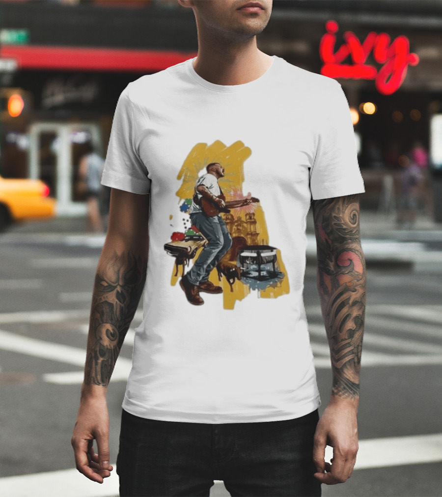Zach Bryan Salt Lake City Utah August 7 2026 Tour Guitar Performance T-Shirt