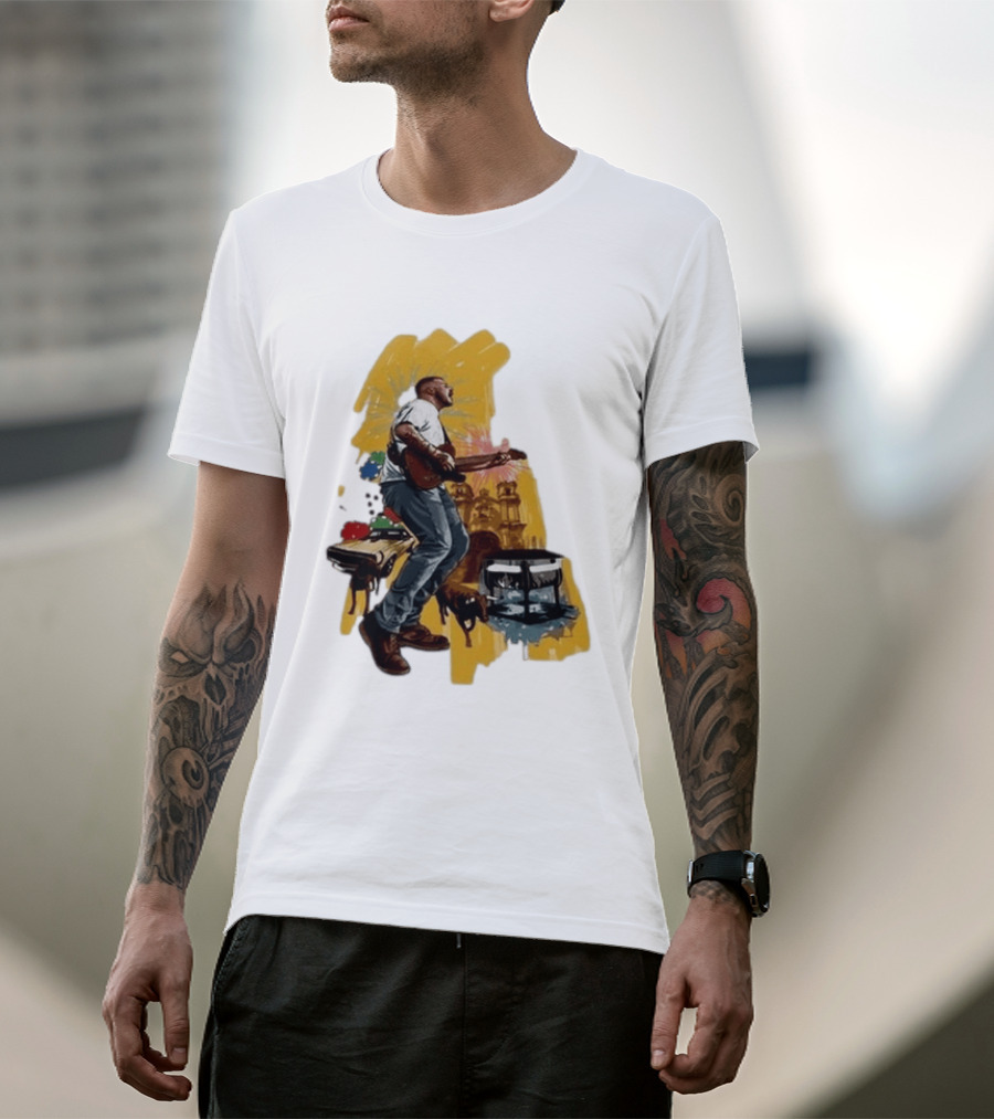 Zach Bryan Salt Lake City Utah August 7 2026 Tour Guitar Performance T-Shirt