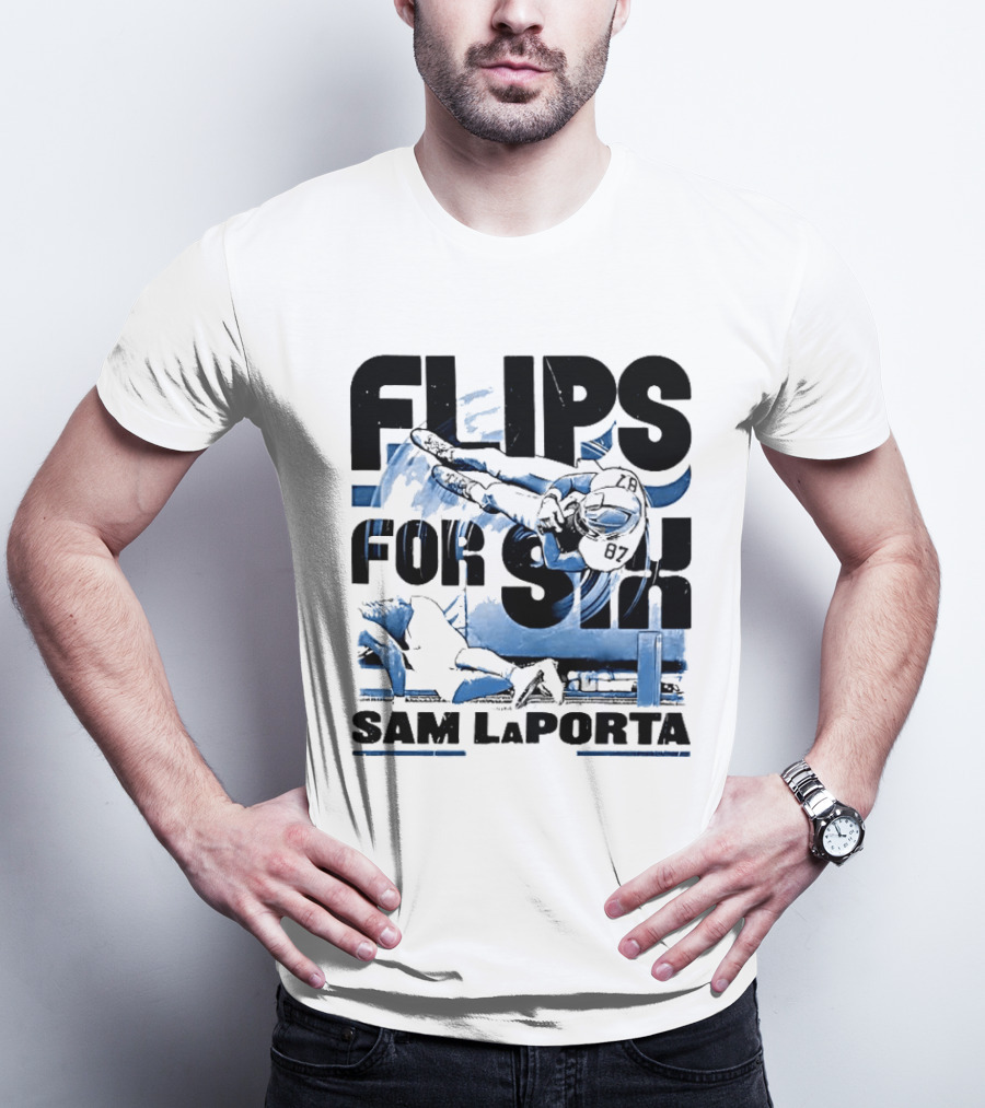Sam Laporta Flips For Six Detroit Football T-Shirt
