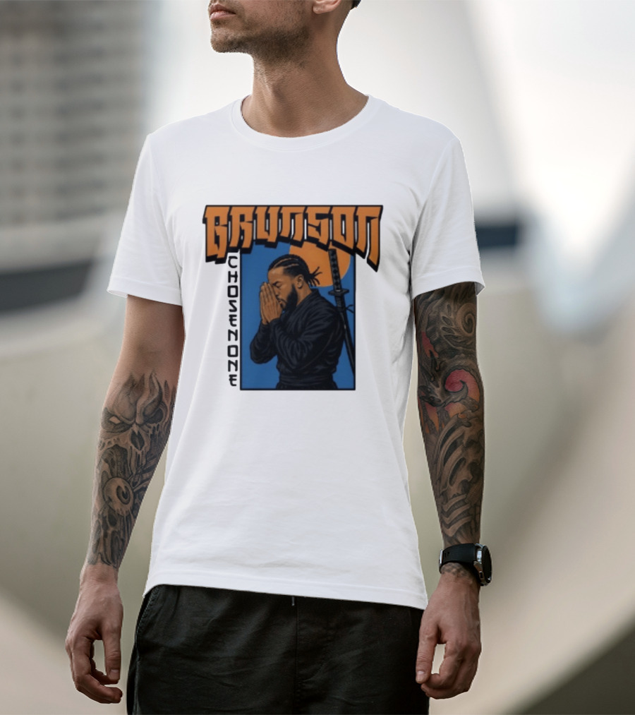 Brunson Chosen One Samurai Style Meditation And Sword T-Shirt
