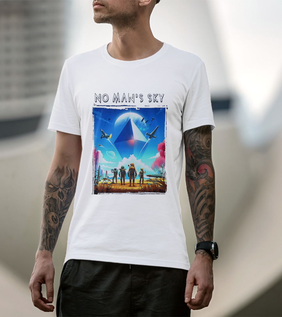 No Man's Sky Adventure With Spacecrafts And Explorers T-Shirt