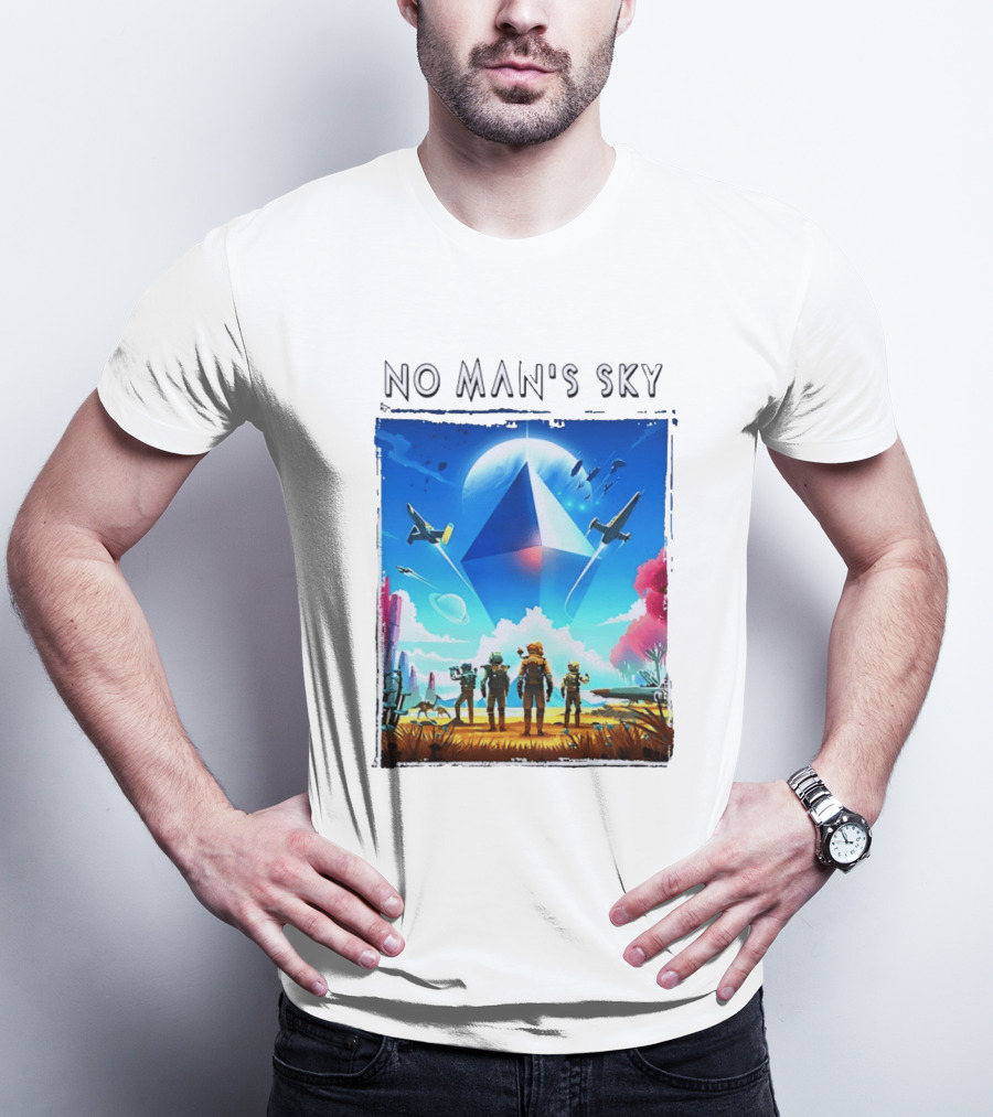No Man's Sky Adventure With Spacecrafts And Explorers T-Shirt