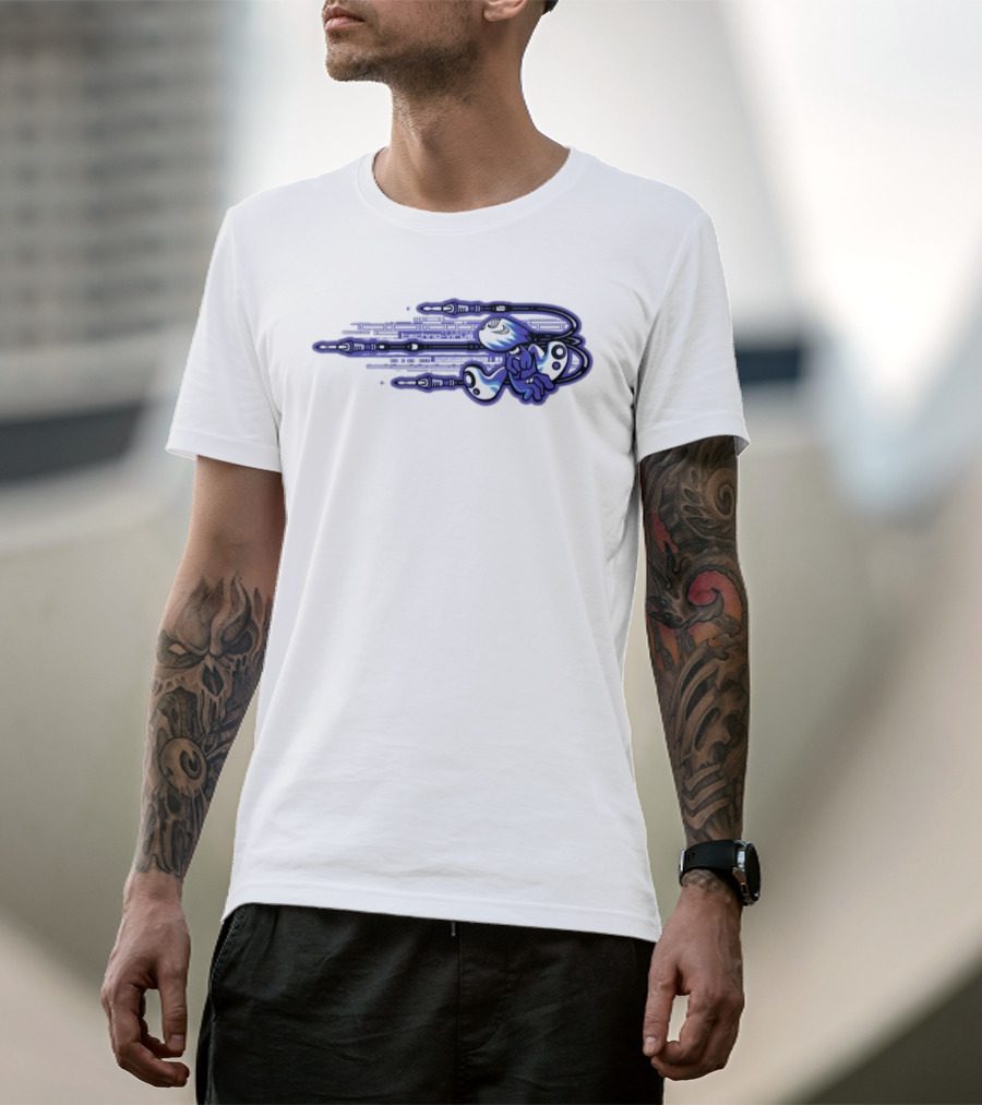 Techno Virus Digitalvirus No1 Cyber Character With Circuit T-Shirt