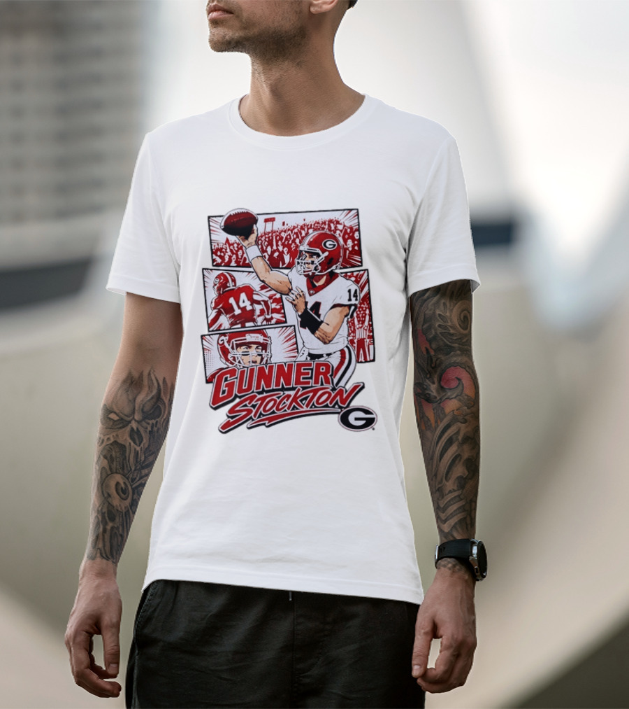 Gunner Stockton Georgia Bulldogs Football Player 14 T-Shirt