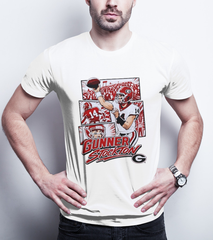 Gunner Stockton Georgia Bulldogs Football Player 14 T-Shirt
