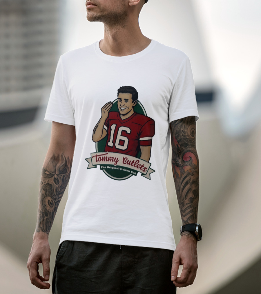 Tommy DeVito 16 Football Jersey Tommy Cutlets The Original Italian Sub T-Shirt