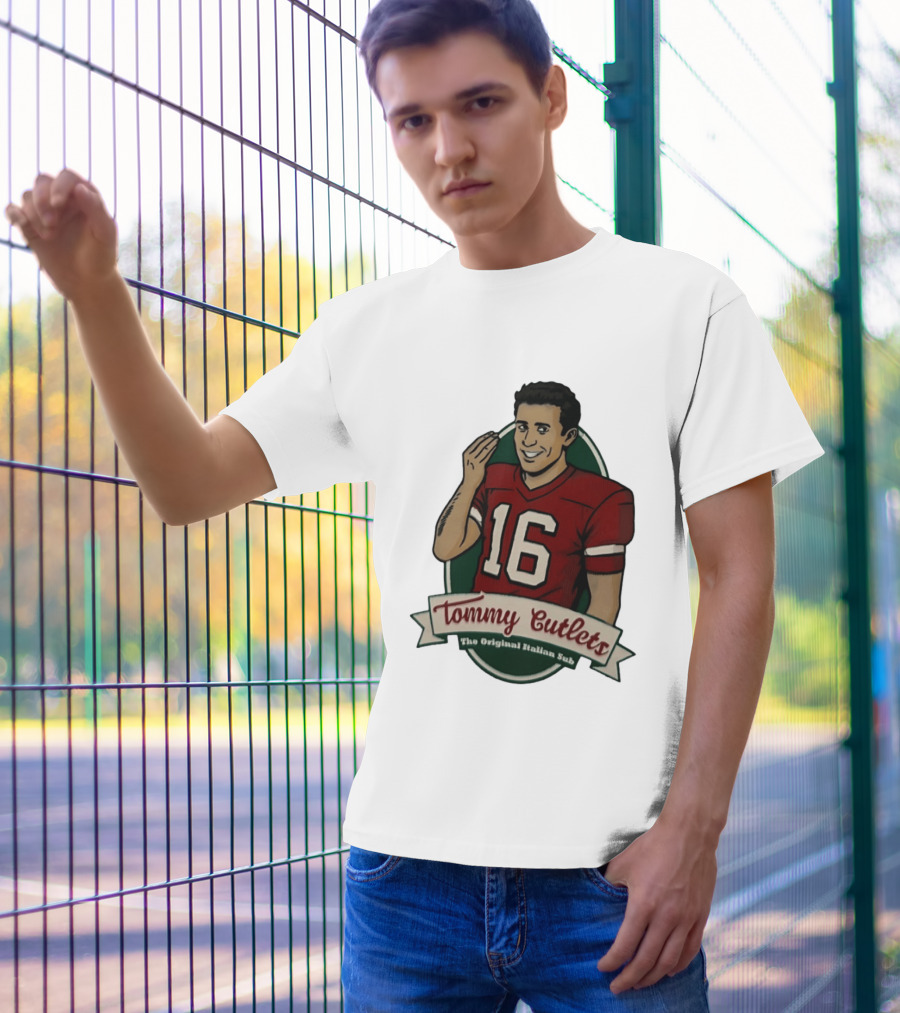 Tommy DeVito 16 Football Jersey Tommy Cutlets The Original Italian Sub T-Shirt