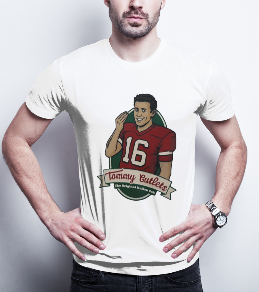 Tommy DeVito 16 Football Jersey Tommy Cutlets The Original Italian Sub T-Shirt