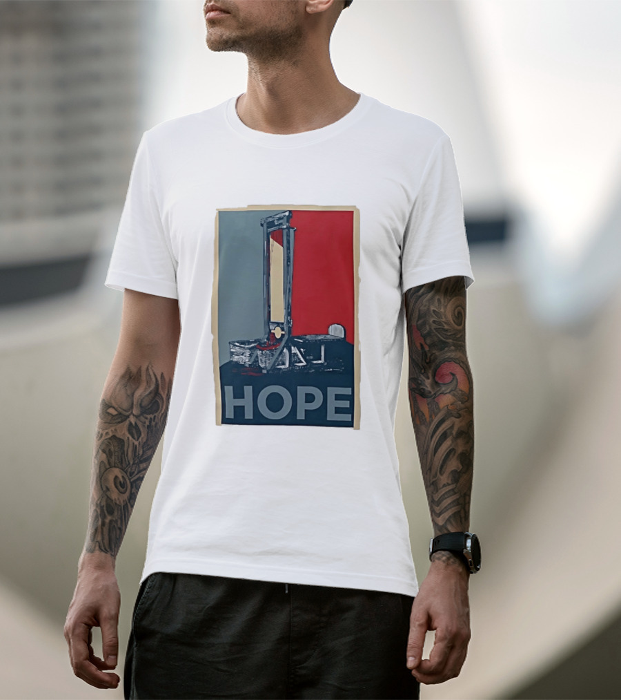 Hope Guillotine Vintage Style Political Icon Concept T-Shirt