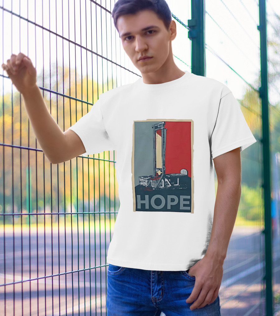 Hope Guillotine Vintage Style Political Icon Concept T-Shirt