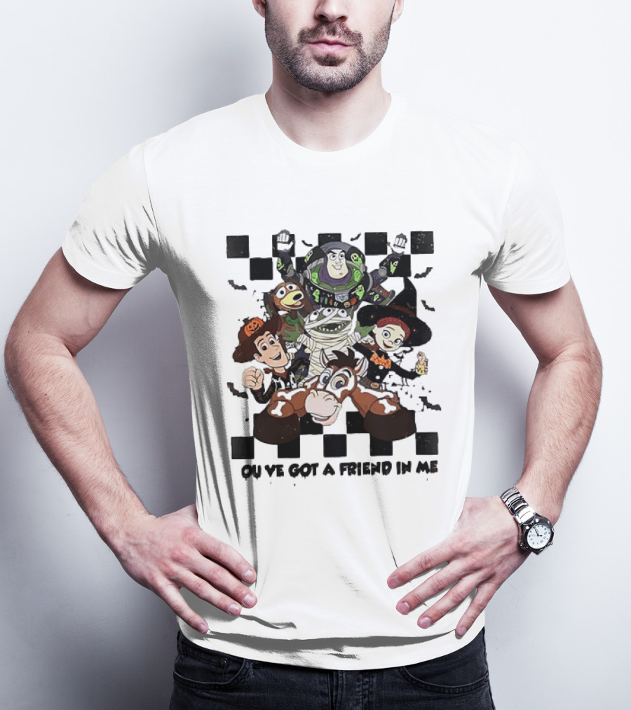 Toy Story Halloween Mashup You've Got A Friend In Me Buzz Woody Jessie Slinky Bullseye T-Shirt