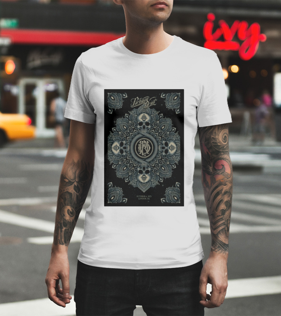 Parkway Drive Tour London UK October 4 2025 Mandala And Skull T-Shirt