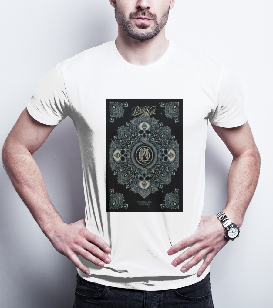 Parkway Drive Tour London UK October 4 2025 Mandala And Skull T-Shirt