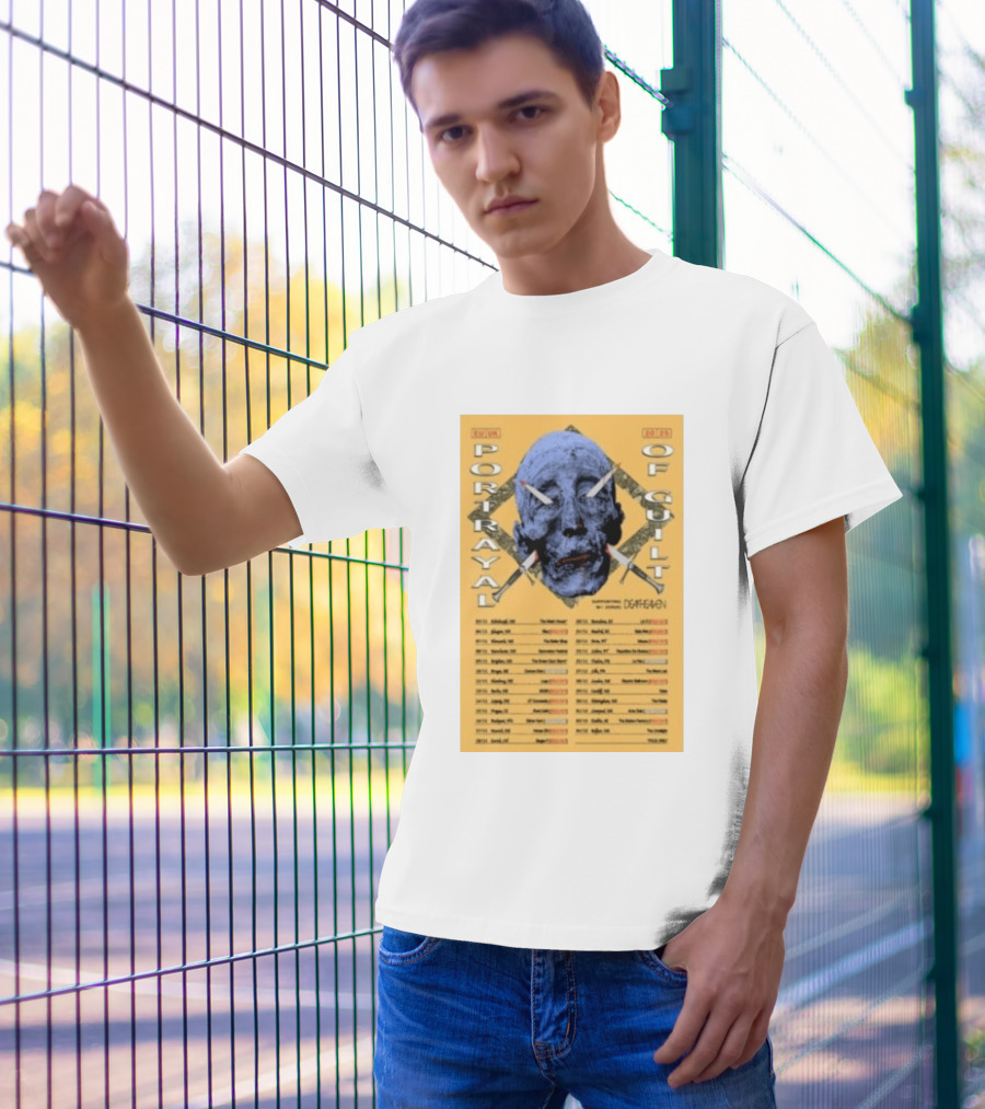 Portrayal Of Guilt Europe Tour 2025 Featuring Deafheaven Dates And Locations T-Shirt
