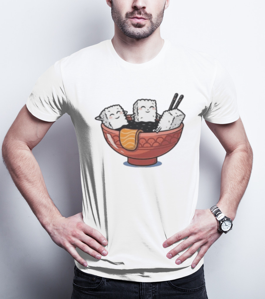 Original Sushi Relax Soaking In Soy Sauce Bowl T-Shirt