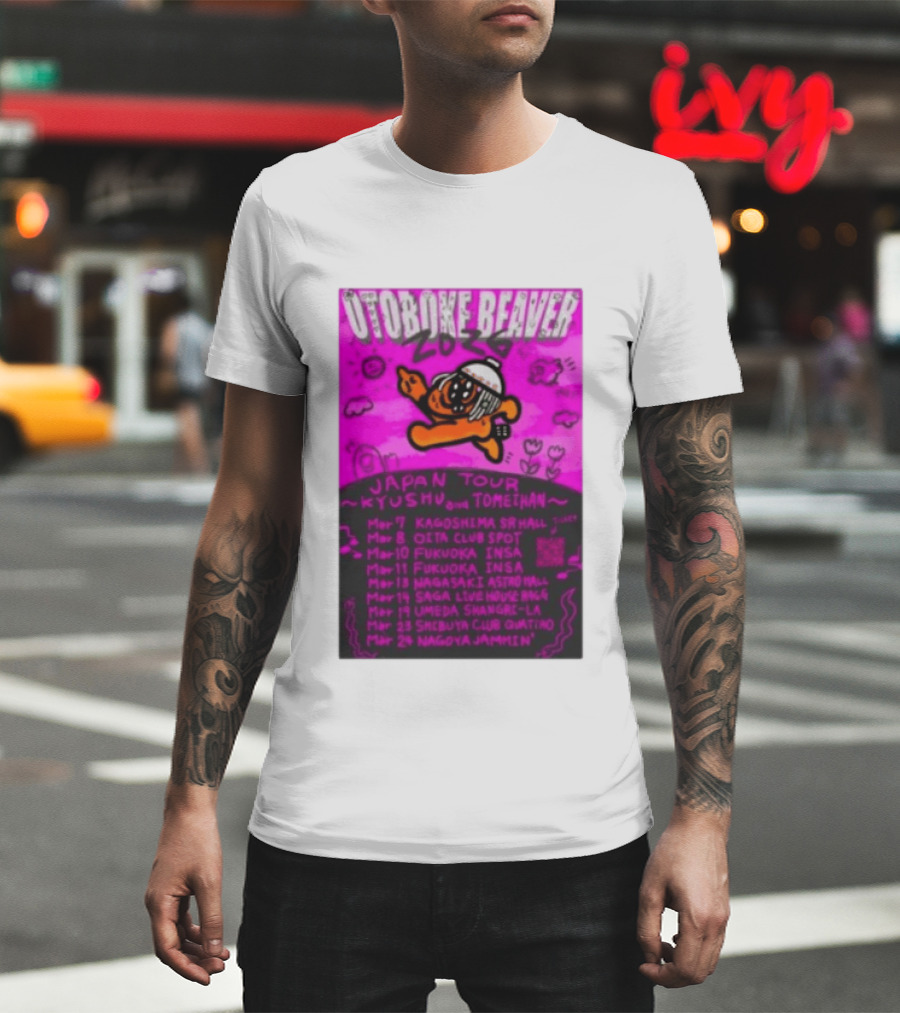 Otoboke Beaver Japan Tour 2026 Kyushu Tomiehan Kagoshima Oita Fukuoka Nagasaki Saga Umeda Shibuya Nagoya T-Shirt