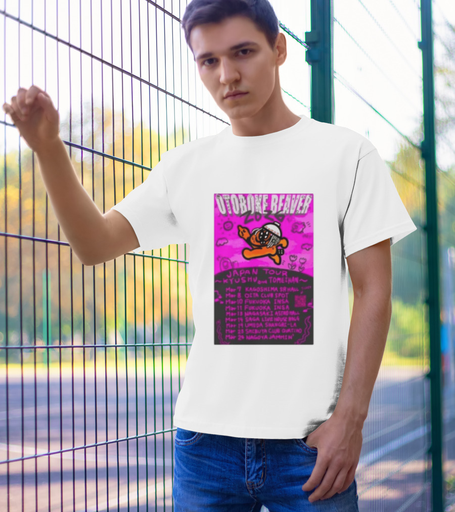 Otoboke Beaver Japan Tour 2026 Kyushu Tomiehan Kagoshima Oita Fukuoka Nagasaki Saga Umeda Shibuya Nagoya T-Shirt