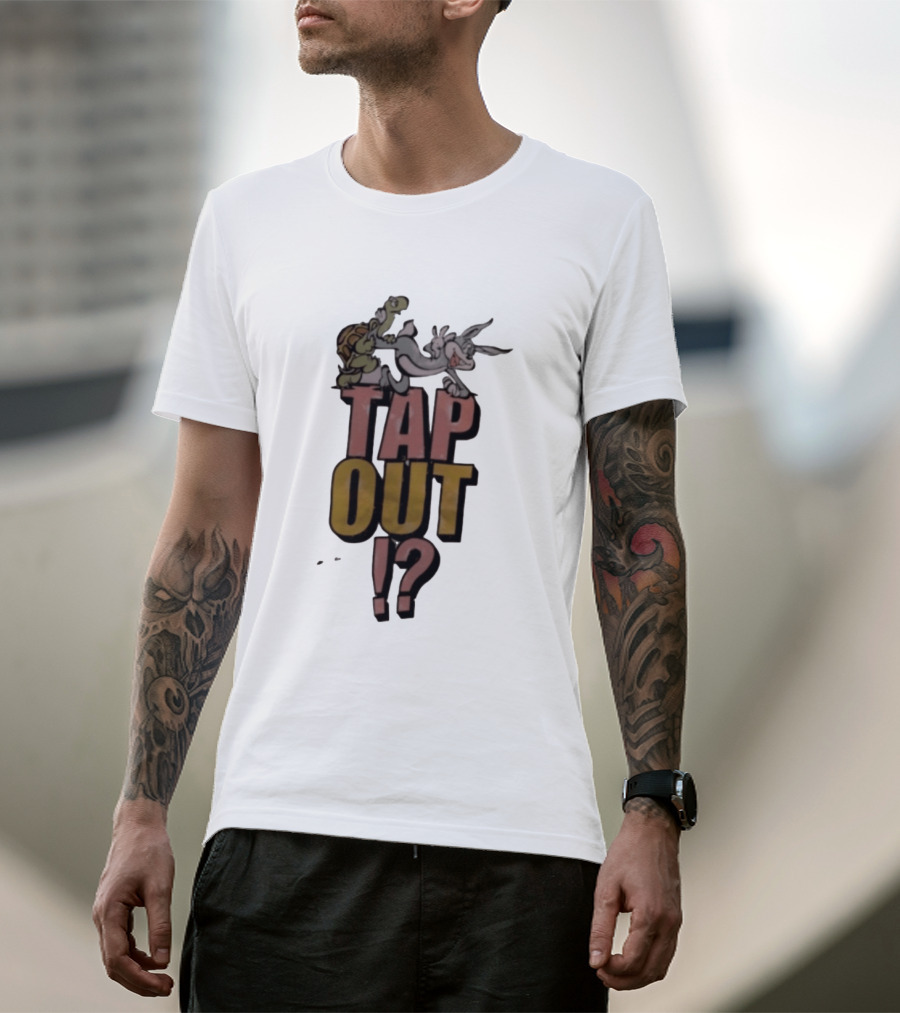 Turtle And Rabbit Tap Out Wrestling Match Showdown T-Shirt