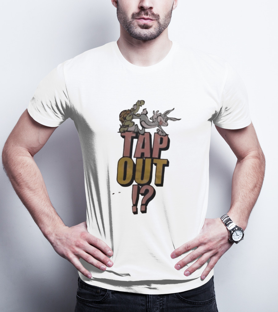 Turtle And Rabbit Tap Out Wrestling Match Showdown T-Shirt