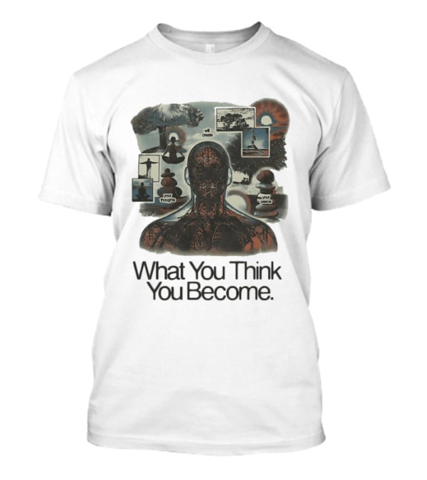 What You Think You Become Meditation Mindset Your Thoughts Shape Your Peace T-Shirt