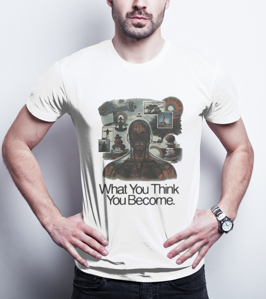 What You Think You Become Meditation Mindset Your Thoughts Shape Your Peace T-Shirt