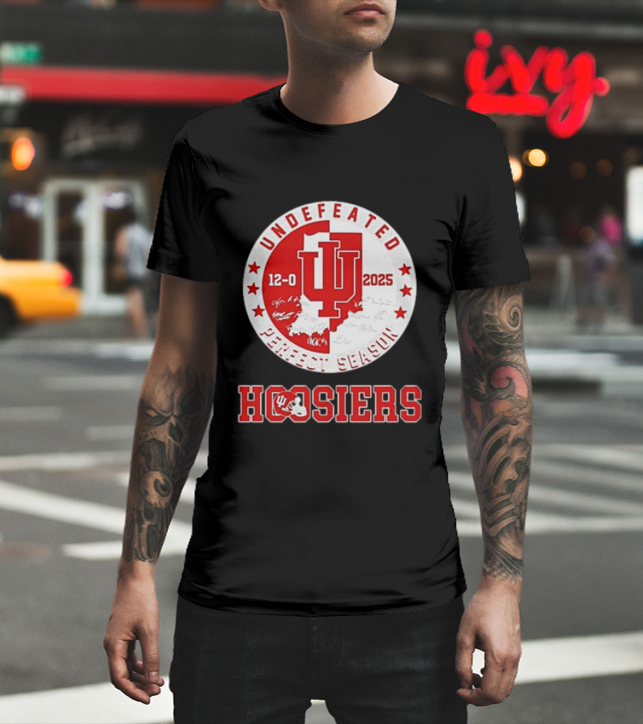 Indiana Hoosiers 12 0 Undefeated 2025 Perfect Season T-Shirt