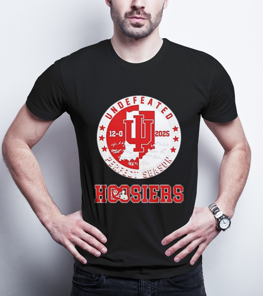 Indiana Hoosiers 12 0 Undefeated 2025 Perfect Season T-Shirt