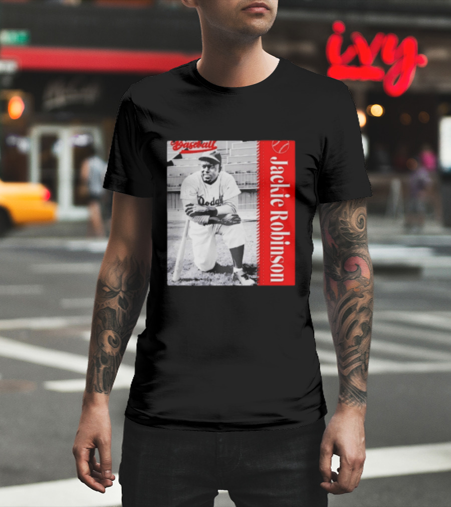 Jackie Robinson Brooklyn Dodgers MLB Baseball Legend T-Shirt
