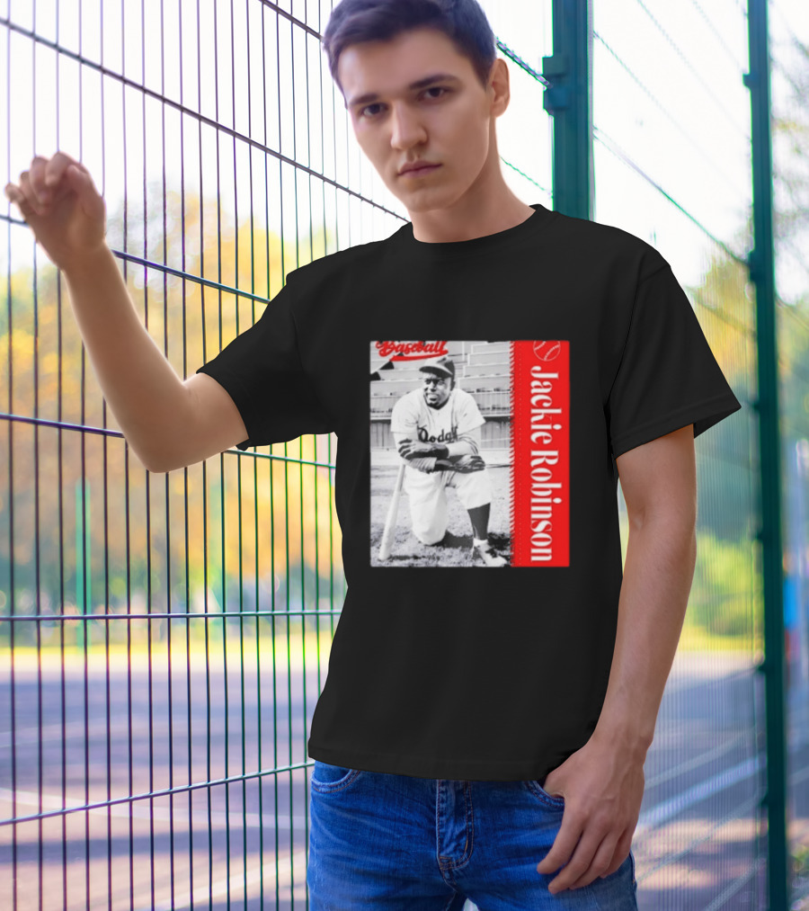 Jackie Robinson Brooklyn Dodgers MLB Baseball Legend T-Shirt