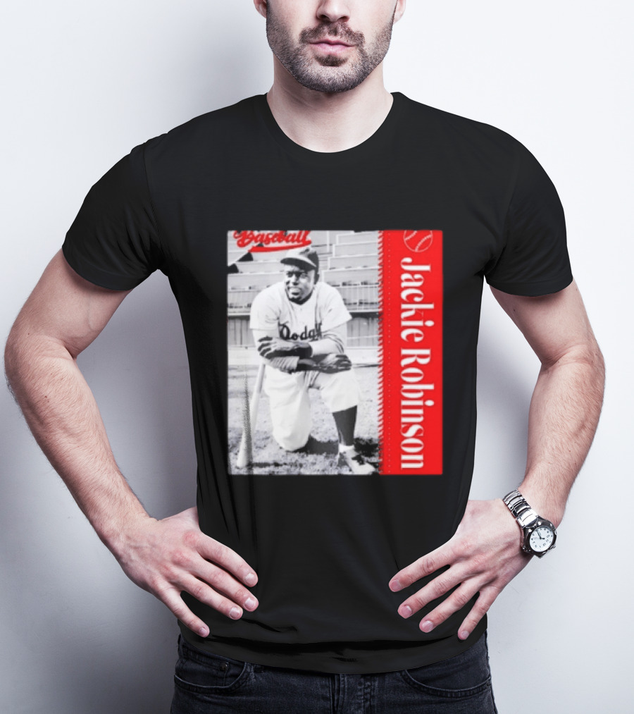 Jackie Robinson Brooklyn Dodgers MLB Baseball Legend T-Shirt