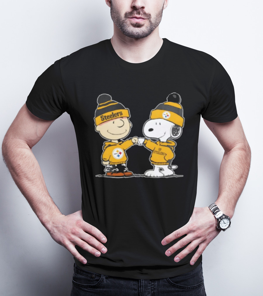 Charlie Brown Snoopy Steelers Best Friends Team Spirit T-Shirt