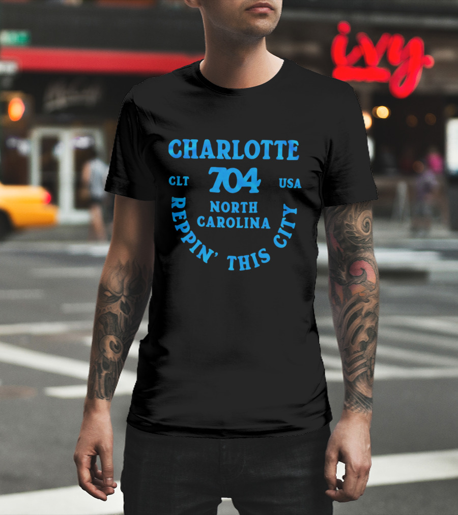 Charlotte 704 Clt Usa North Carolina Reppin' This City T-Shirt