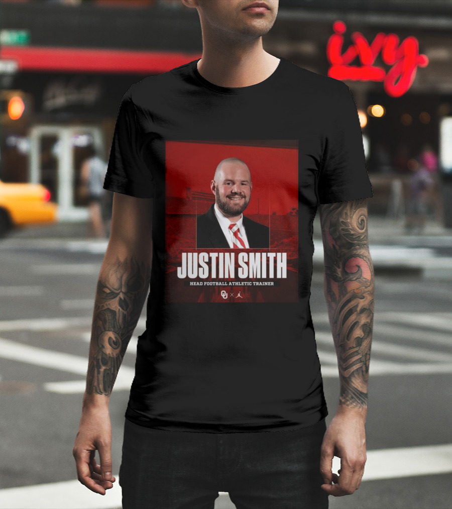 Justin Smith Oklahoma Head Football Athletic Trainer OU T-Shirt