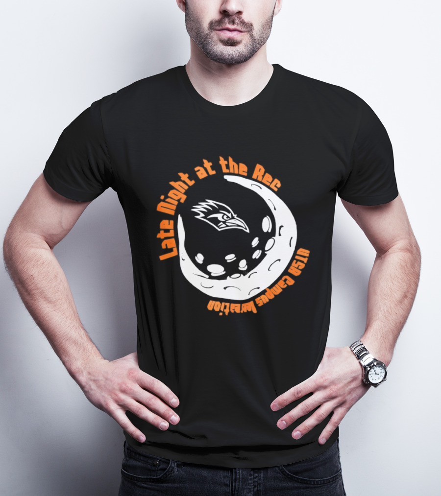 Late Night At The Rec UTSA Roadrunners Campus Recreation Moon T-Shirt