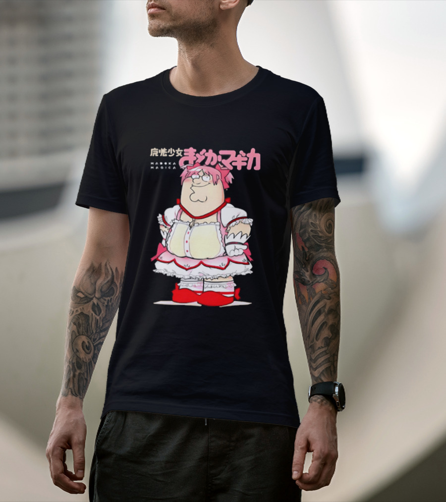 Madoka Peter Griffin Family Guy Puella Magi Madoka Magica Crossover Anime T-Shirt