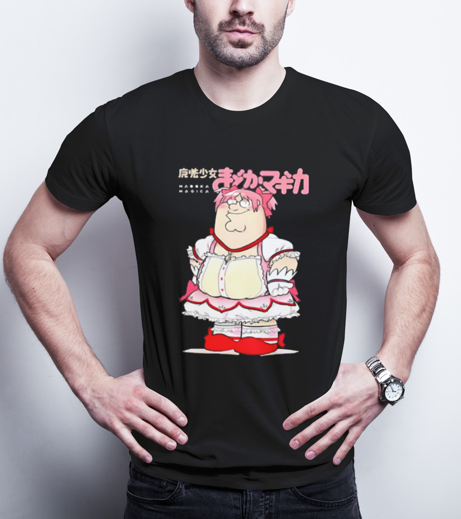 Madoka Peter Griffin Family Guy Puella Magi Madoka Magica Crossover Anime T-Shirt