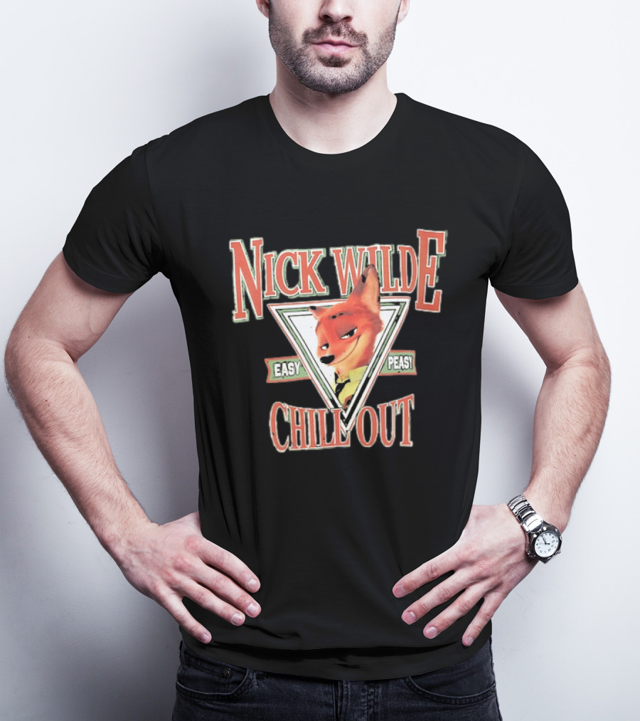 Nick Wilde Easy Peasy Chill Out Zootopia Triangle Frame T-Shirt