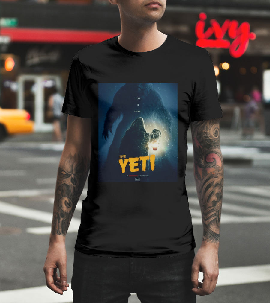 Fear Is Primal The Yeti A Shudder Exclusive AMC Lantern Shadowy Figure T-Shirt