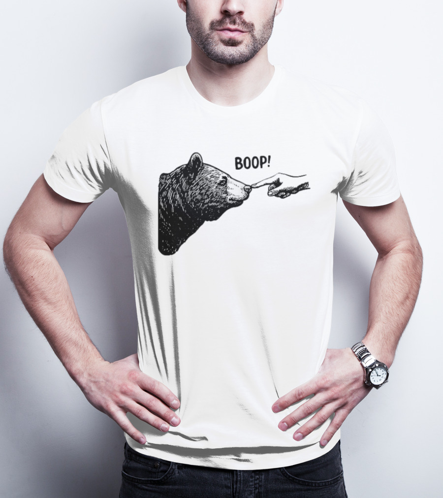 Bear Boop Finger Touching Nose T-Shirt