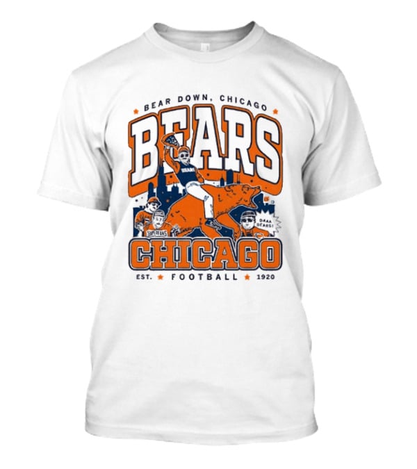 Bear Down Chicago Bears Football Est 1920 Skyline T-Shirt
